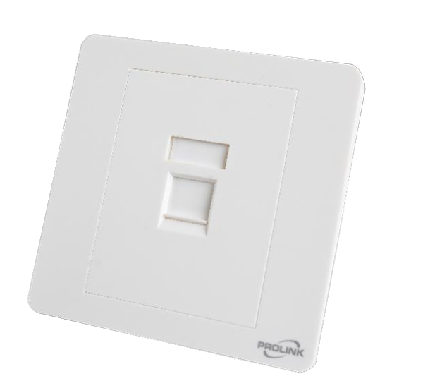 PL-FP1-UK Prolink 1 Port UK type Faceplate W/Shutter & Station 1 ID 86* ...